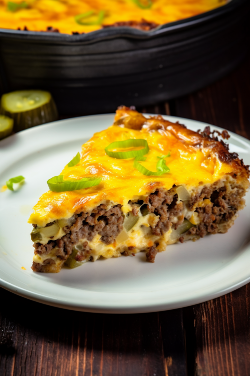 BISQUICK IMPOSSIBLE CHEESEBURGER PIE - That Oven Feelin