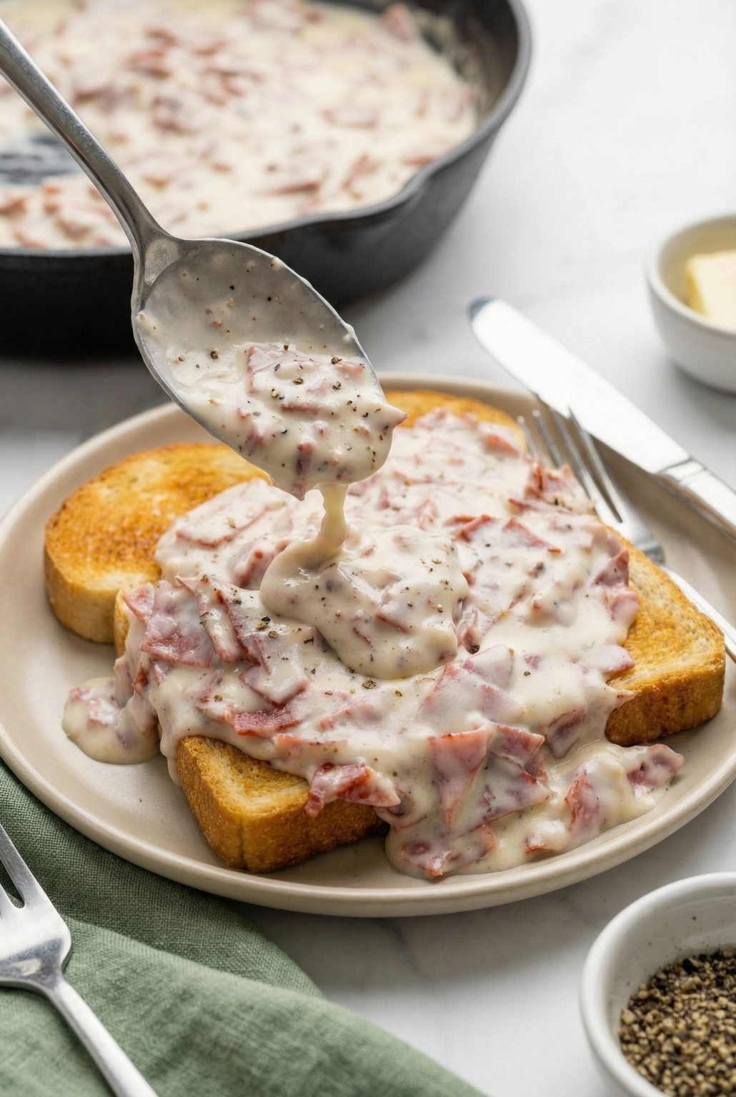 Creamed Chipped Beef on Toast - That Oven Feelin