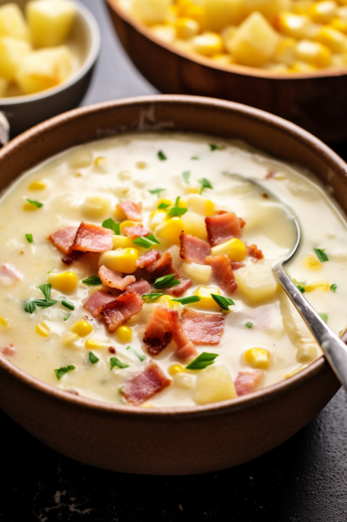 Easy Ham and Corn Chowder - That Oven Feelin