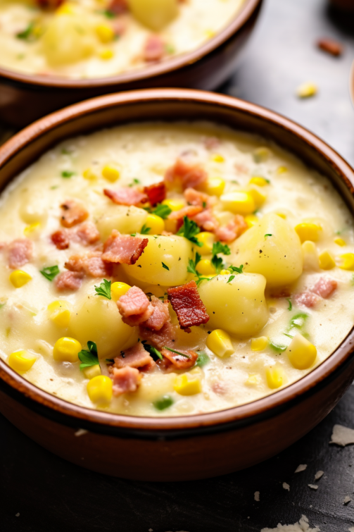 Easy Ham and Corn Chowder - That Oven Feelin