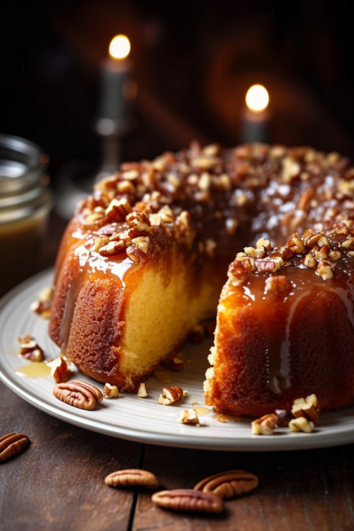 Pecan Upside Down Bundt Cake - That Oven Feelin