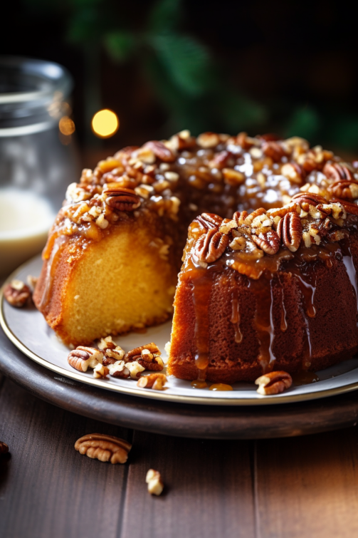 Pecan Upside Down Bundt Cake - That Oven Feelin