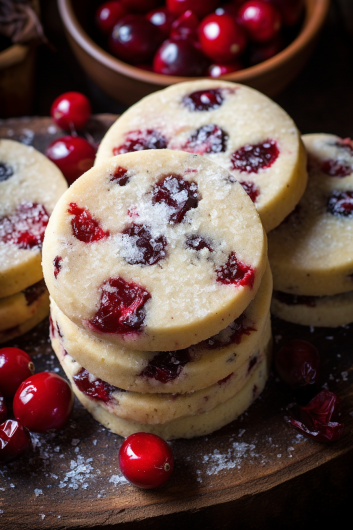 Christmas Maraschino Cherry Shortbread Cookies - That Oven Feelin
