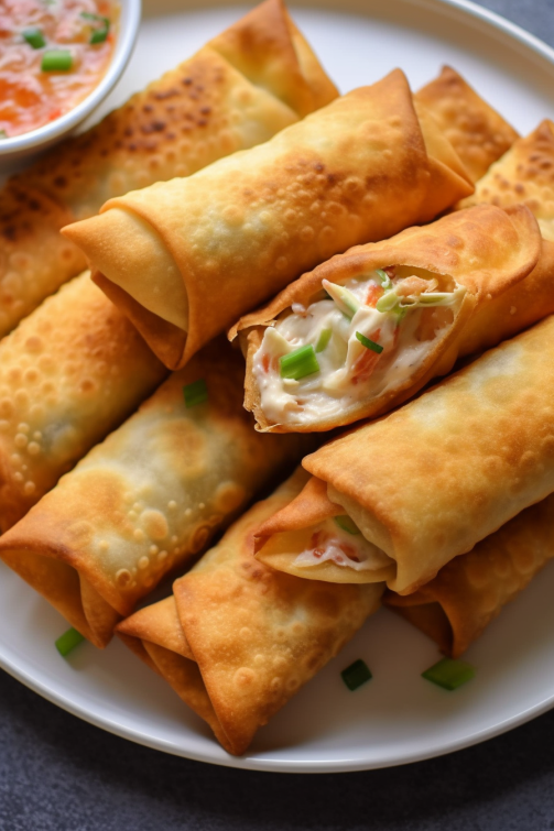 Crab Rangoon Egg Rolls - That Oven Feelin
