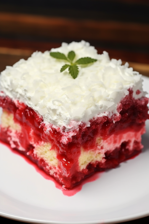 Raspberry Zinger Poke Cake - That Oven Feelin