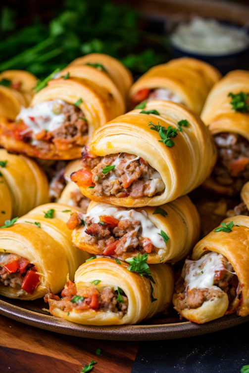 Rotel Sausage & Cream Cheese Crescents - That Oven Feelin