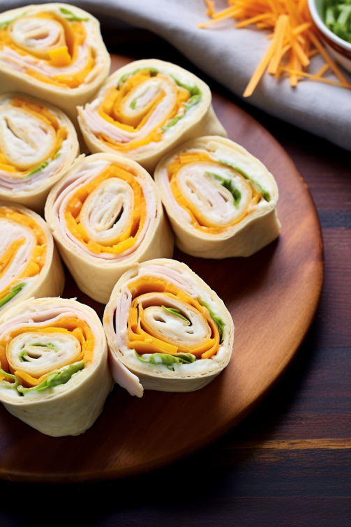 Turkey Cheddar Lunch Roll Ups - That Oven Feelin