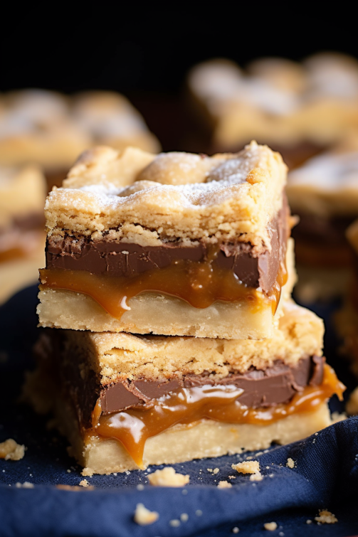 Chocolate Caramel Shortbread Bars - That Oven Feelin