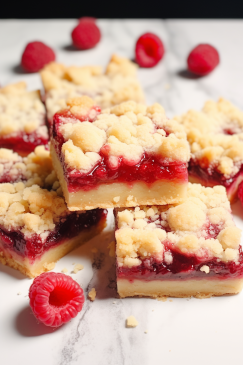 Five Ingredient Raspberry Shortbread Bars - That Oven Feelin