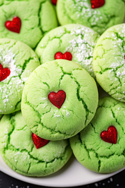 Grinch Cookies - That Oven Feelin