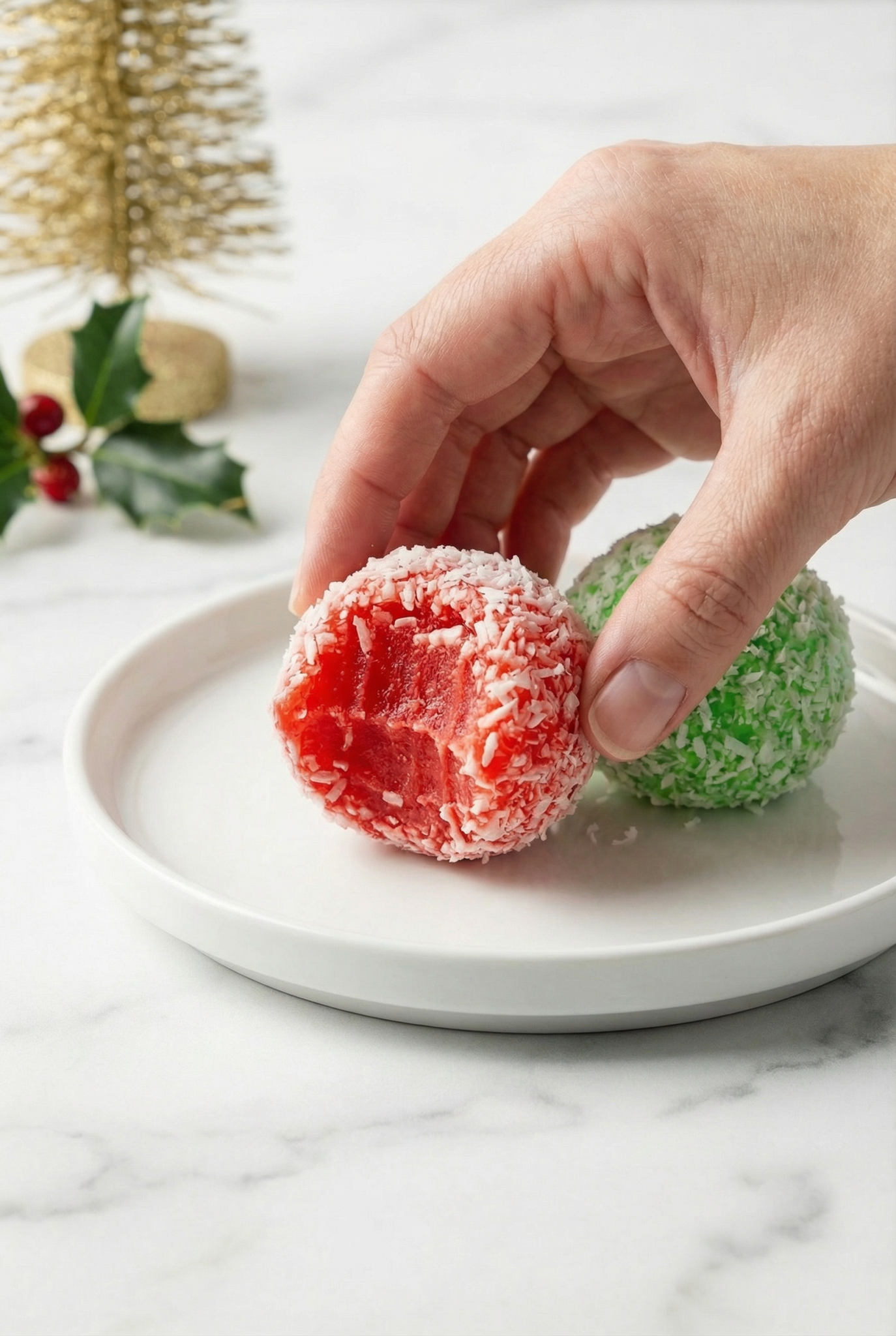 Mom’s Christmas Jello Balls - That Oven Feelin