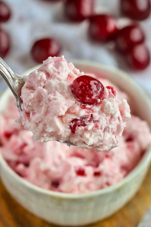 Cherry Cheesecake Fluff Recipe - That Oven Feelin