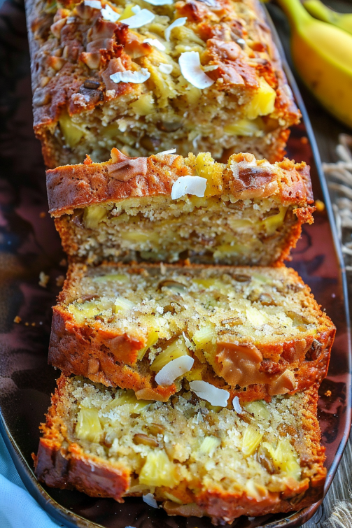 Coconut Pineapple Banana Bread - A Taste of Hawaii - That Oven Feelin
