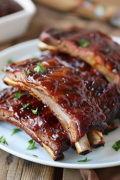 Slow Cooker Root Beer BBQ Pork Ribs - That Oven Feelin