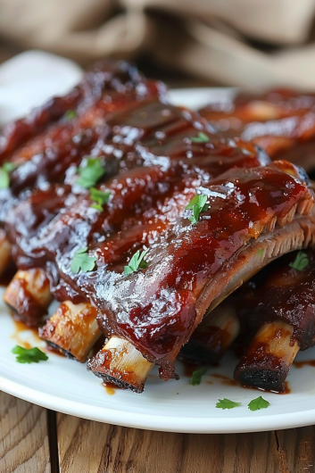 Slow Cooker Root Beer BBQ Pork Ribs - That Oven Feelin