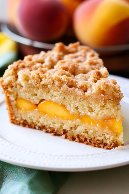 Southern Peach Crumb Cake - That Oven Feelin