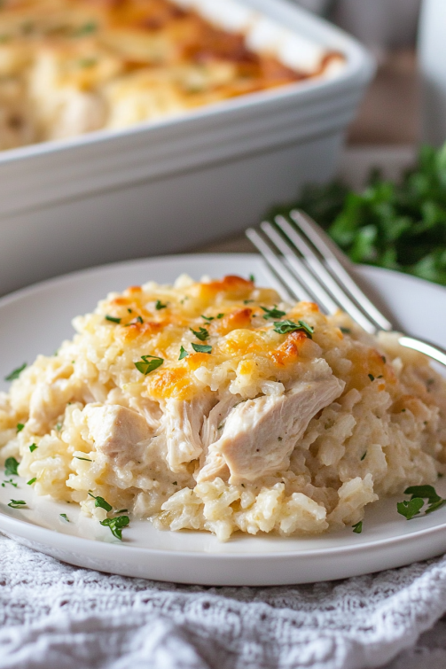 Angel Chicken Rice Casserole - That Oven Feelin