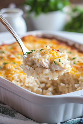 Angel Chicken Rice Casserole - That Oven Feelin