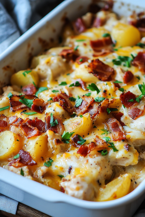 Chicken Bacon Ranch Casserole With Potatoes - That Oven Feelin