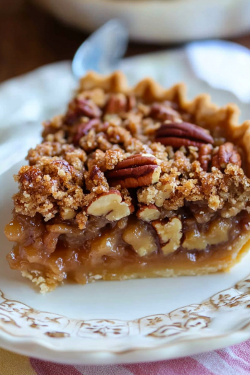 Pecan Pie with Streusel Topping - That Oven Feelin