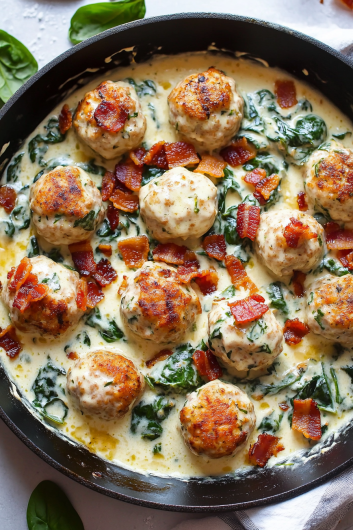 Baked Chicken Ricotta Meatballs - That Oven Feelin