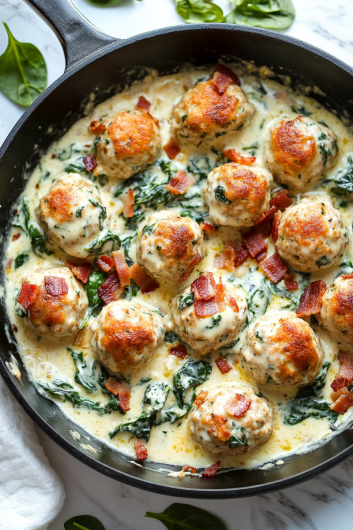 Baked Chicken Ricotta Meatballs - That Oven Feelin