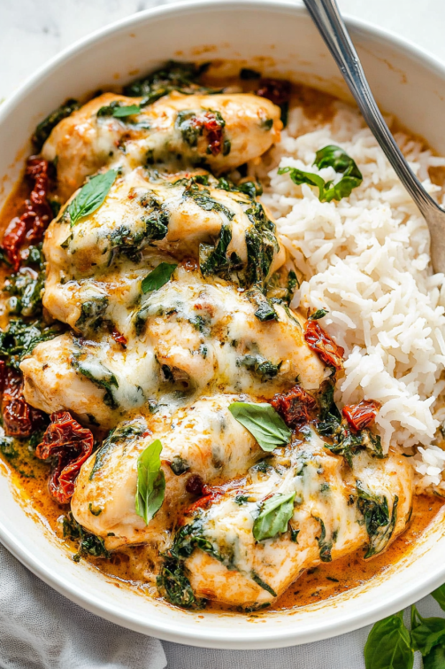 Baked Tuscan Chicken Casserole - That Oven Feelin