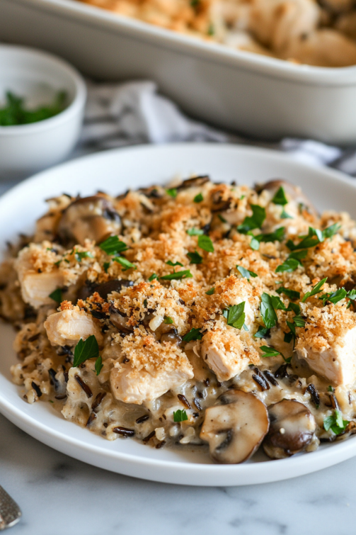 Chicken Wild Rice Casserole - That Oven Feelin