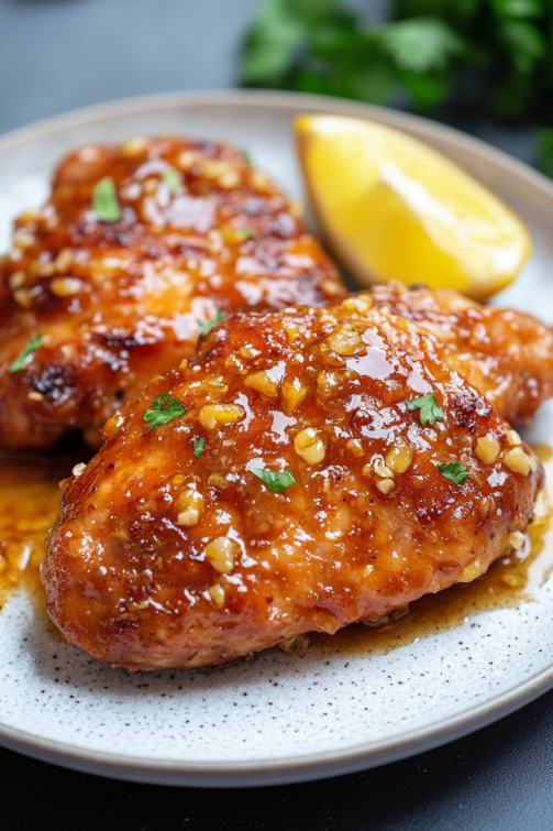 Honey Garlic Chicken Breasts - That Oven Feelin