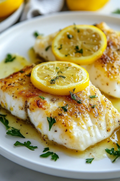 Lemon Butter Baked Cod - That Oven Feelin