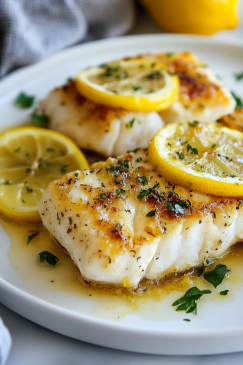 Lemon Butter Baked Cod - That Oven Feelin