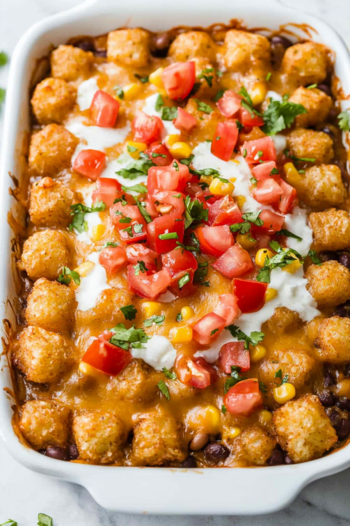 Mexican Tater Tot Casserole - That Oven Feelin