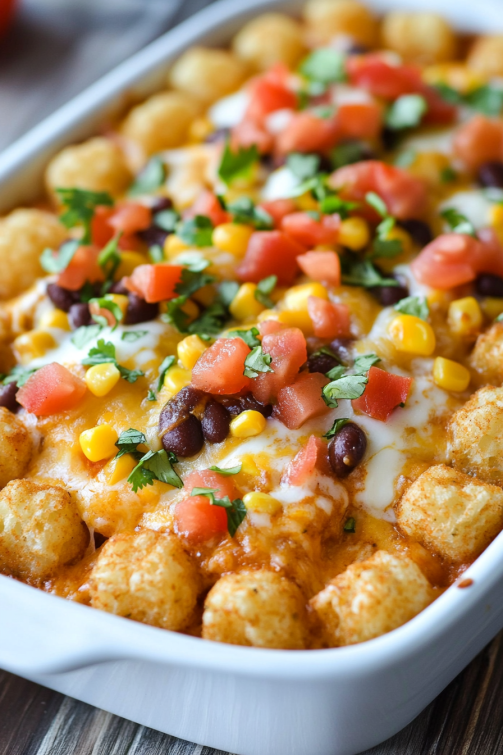 Mexican Tater Tot Casserole - That Oven Feelin