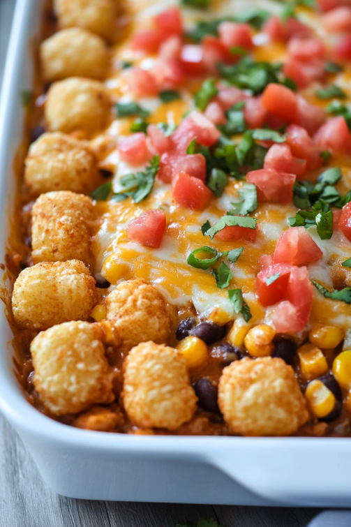 Mexican Tater Tot Casserole - That Oven Feelin