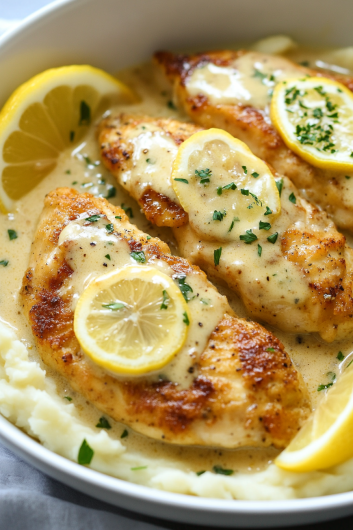 Creamy Lemon Chicken - That Oven Feelin