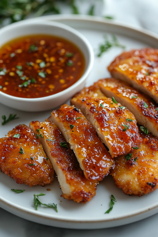Crispy Baked Hot Honey Chicken - That Oven Feelin