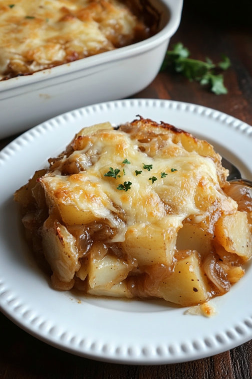 French Onion Potato Bake - That Oven Feelin