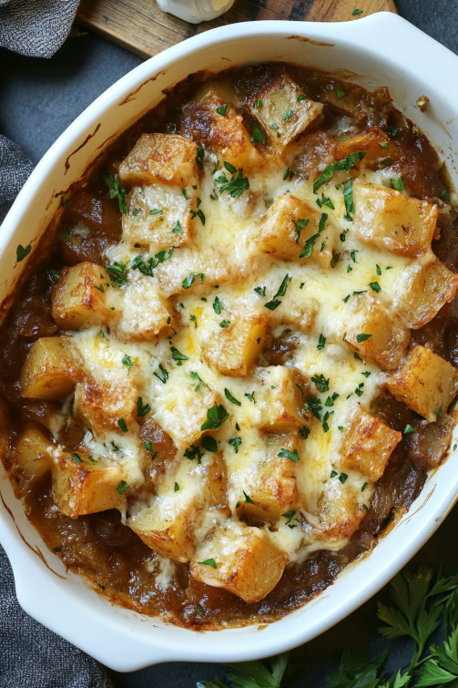 French Onion Potato Bake - That Oven Feelin