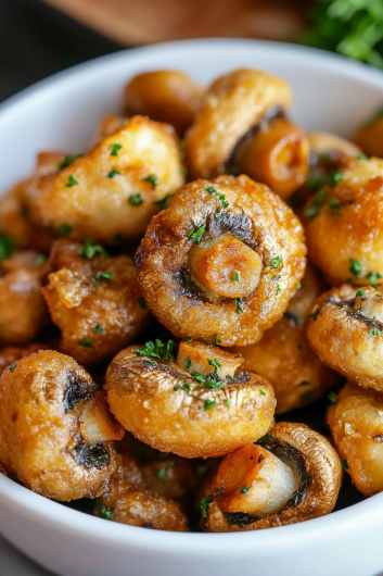 Crispy Fried Mushrooms - That Oven Feelin