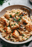 One Pot Chicken & Mushroom Rice - That Oven Feelin