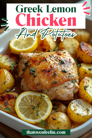 Greek Lemon Chicken and Potatoes - That Oven Feelin