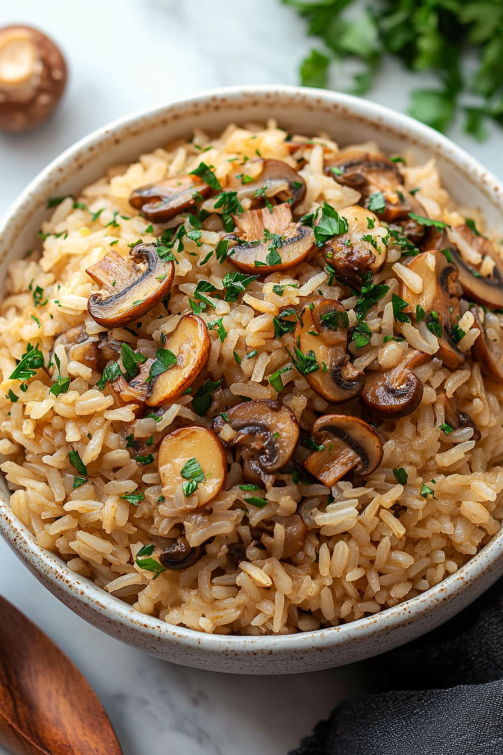 Mushroom Rice - That Oven Feelin