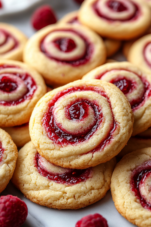 Raspberry Swirl Cookies - That Oven Feelin