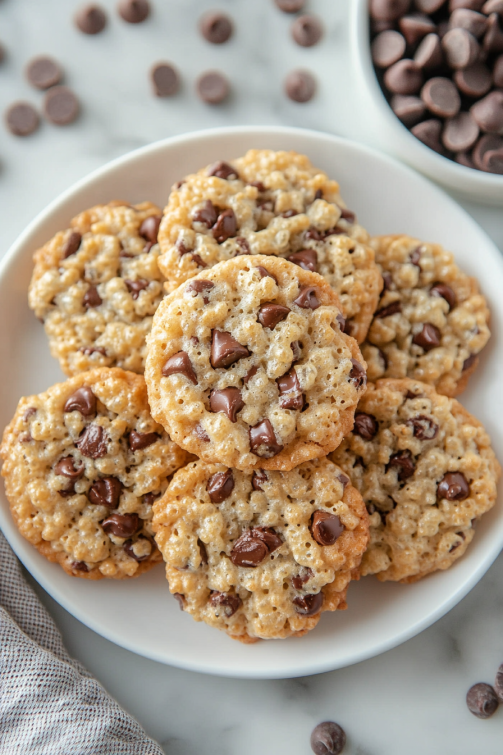 Rice Krispie Chocolate Chip Cookies - That Oven Feelin