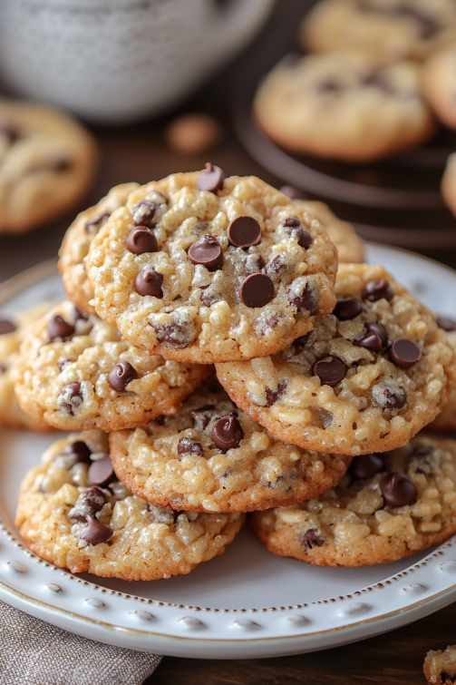 Rice Krispie Chocolate Chip Cookies - That Oven Feelin