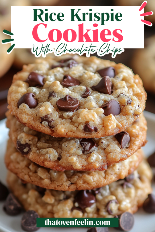 Rice Krispie Chocolate Chip Cookies - That Oven Feelin