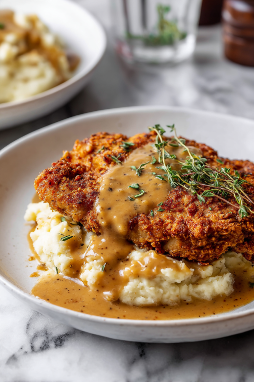 Southern Chicken Fried Steak with Gravy - That Oven Feelin