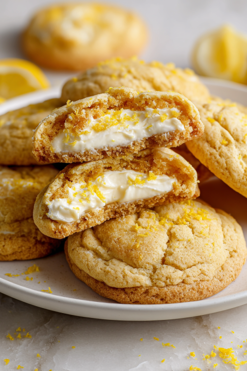 Zesty Lemon Cheesecake Cookies - That Oven Feelin